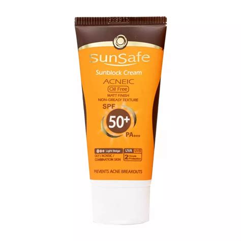 خرید و قیمت کرم ضد آفتاب سان سیف فاقد چربی Spf 50 بژ روشن از غرفه کافه