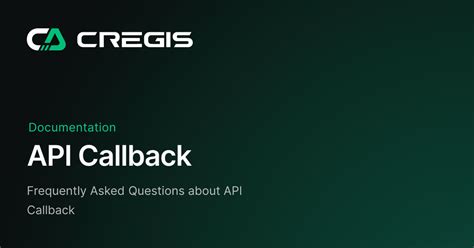Api Callback Cregis Developer