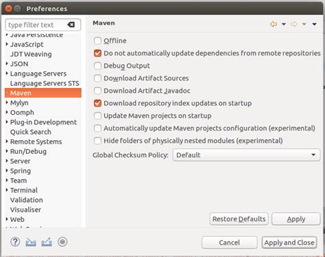 Eclipse Searching For Dependencies Returns Nothing Stack Overflow