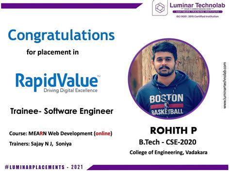 Congratulations 👏 All Luminar Technolab Private Ltd