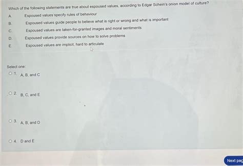 Solved Which Of The Following Statements Are True About