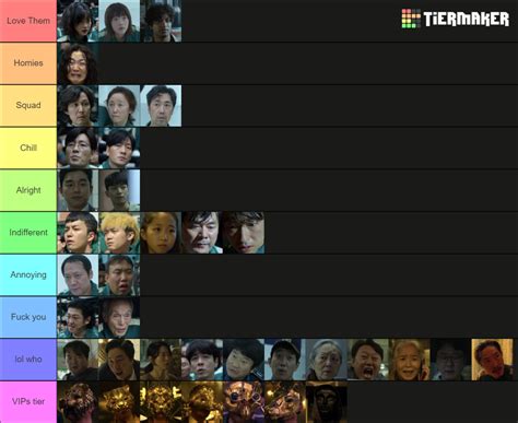 Squid Game All Characters Kinda Season 1 Tier List Community Rankings Tiermaker