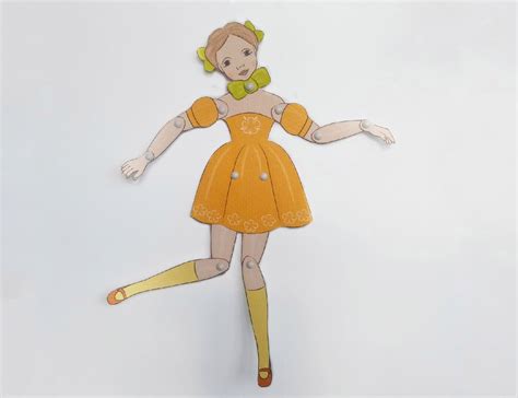 Printable Paper Craft Doll Articulated Diy Dailydoll Shop