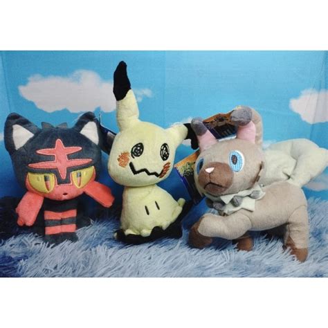 Jual Tomy Pokemon Mimikyu Rockruff Litten Plush Boneka Pokemon Mimikyu