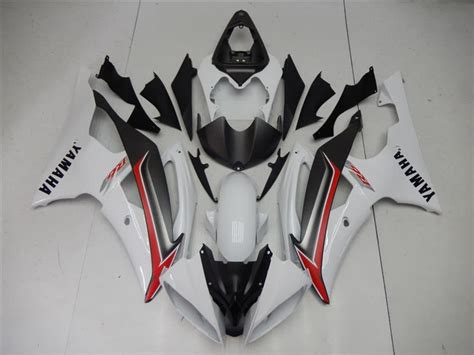 Motorcycle Fairings Kit 2008 2016 Yamaha Yzf R6 Whiteblack Custom