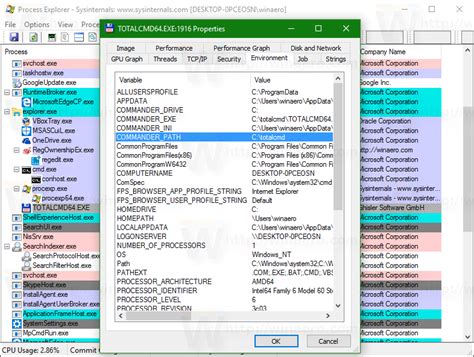 See Names And Values Of Environment Variables For A Process In Windows 10