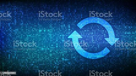 Update Software Upgrade Computer Program Version Concept Synchronization Icons Made With Binary