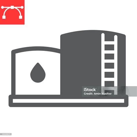 오일 스토리지 글리프 아이콘 산업 및 석유 오일 탱크 벡터 아이콘 벡터 그래픽 편집 가능한 스트로크 솔리드 기호 Eps 10 스토리지 탱크에 대한 스톡 벡터 아트 및 기타
