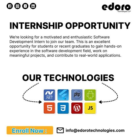 edoro technologies llp on linkedin internship diploma bca mca pgdca internship