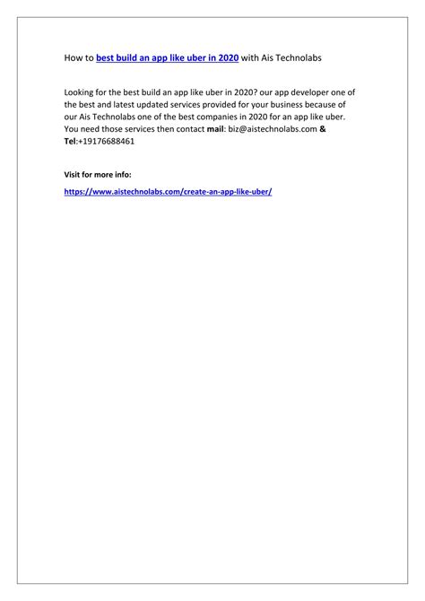 Ppt How To Best Build An App Like Uber In 2020 With Ais Technolabs