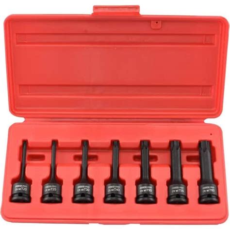 Neiko 38 In Drive Torx Star Impact Socket Set 7 Piece 01132b The