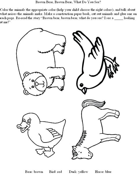 Brown Bear Coloring Pages Eric Carle