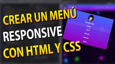 Crear Un Menú Horizontal Responsive Con Html Y Css Youtube