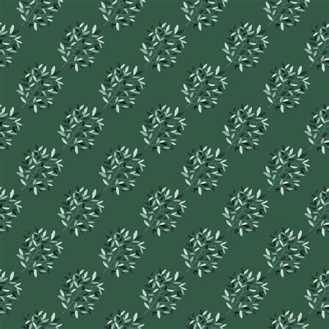 Premium Vector Decorative Forest Twig Endless Wallpaper Hand Drawn Branches With Leaves