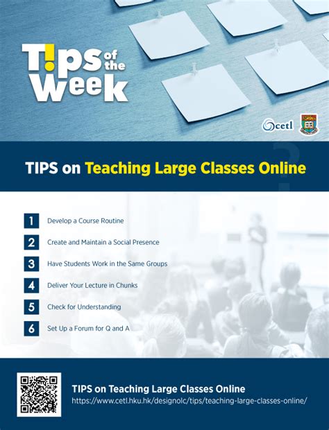 Cetl Tips Of The Week Teaching Large Classes Online Teaching And