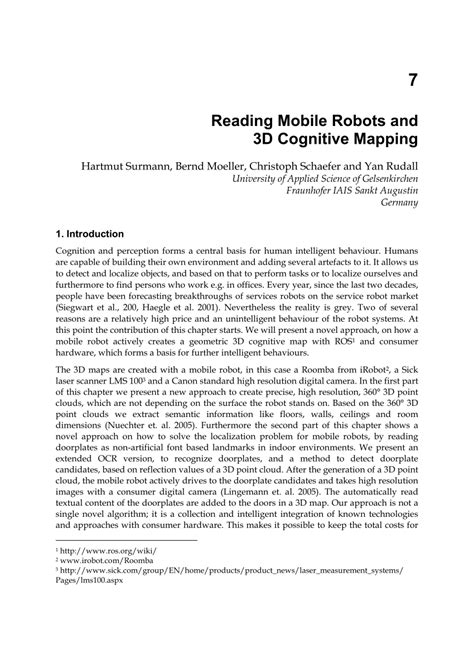 Pdf Reading Mobile Robots And 3d Cognitive Mapping