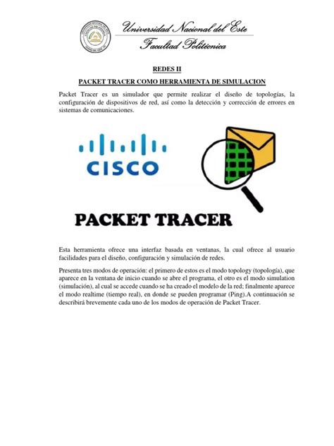 Guia Cisco Packet Tracer Pdf Red De Computadoras Sistema De