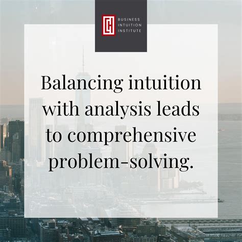 How To Balance Intuition And Problem Solving Hulan Hagen Mba Posted