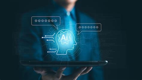 Ai 또는 인공지능 기술과 채팅하는 사람 인공 지능과 가상 채팅하고 몇 가지 일을 생성하기 위해 명령 프롬프트를 입력합니다 프리미엄 사진