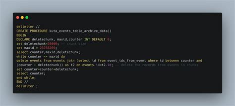 Bulk Database Archival