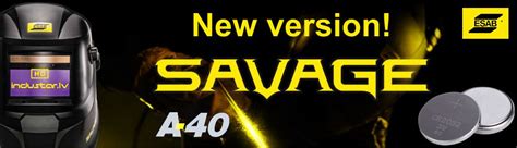 New! ESAB SAVAGE A40 welding mask chameleon with replaceable batteries ...
