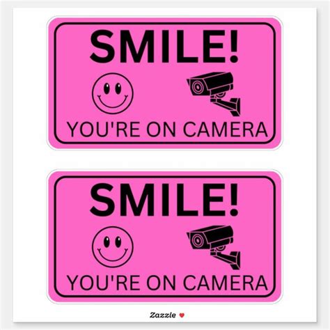 Smile Your On Camera Signs Video Surveillance Sticker Zazzle