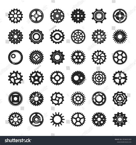 기어 아이콘공업용 엔진 기어나 톱니둥근 톱니 스톡 일러스트 2036031365 Shutterstock