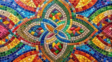 A Colorful Tapestry Of Unity Abstract Mosaic Celebrates Diversity And Inclusivity Stock