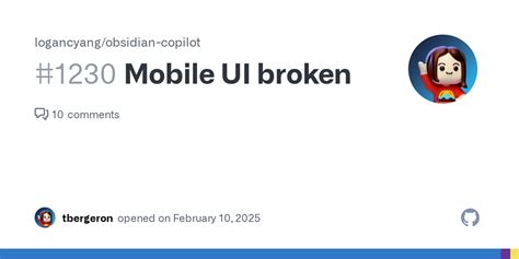 Mobile Ui Broken · Issue 1230 · Logancyangobsidian Copilot · Github