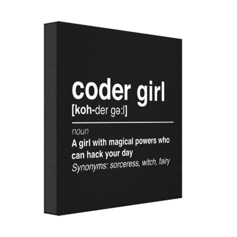Coder Girl Canvas Print Zazzle