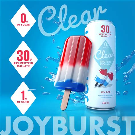 Joyburst Clear Protein Isolate Icy Pop Flavour Joyburst Ca