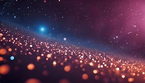 Glowing Particles In Space Computer Generated Abstract Background 3d Rendering Premium Ai