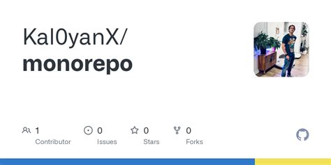 GitHub Kal0yanX Monorepo