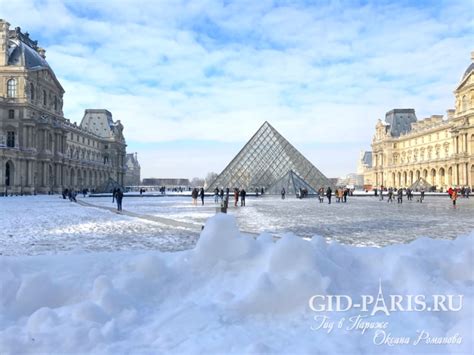 Снег в Париже. Фото достопримечательностей Парижа в снегу