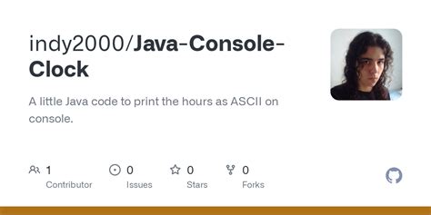 GitHub Indy Java Console Clock A Babe Java Code To Print The Hours As ASCII On Console