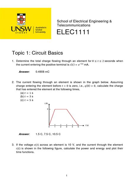 Solved Examples Topic 1 Questions Pdf Electrical Network