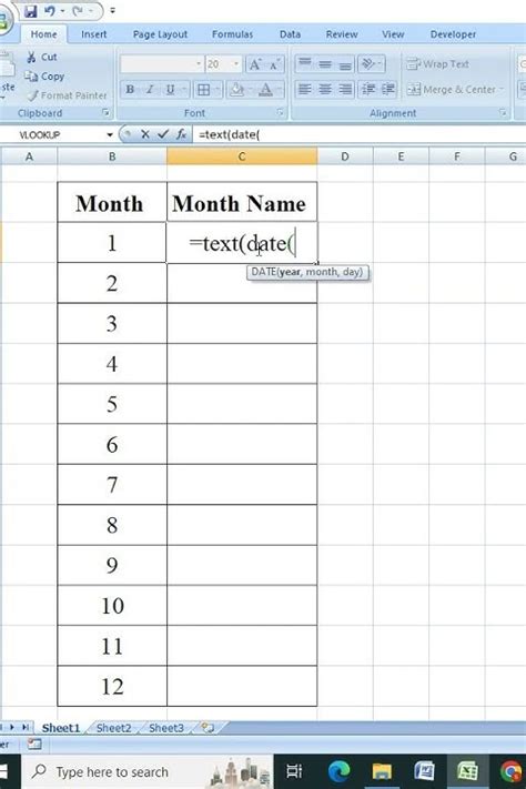 excel trick convert month numbers into month name in excel youtube