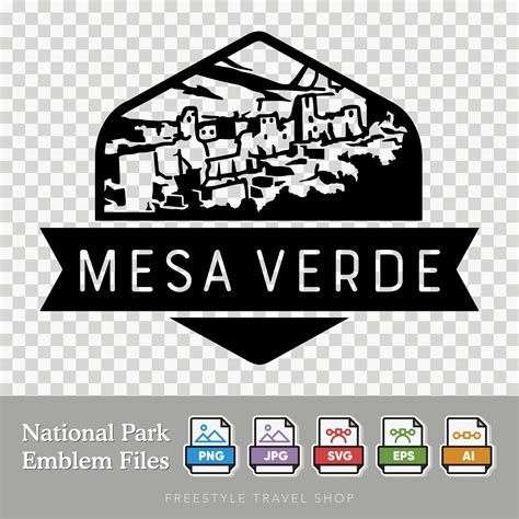 Mesa Verde National Park Emblem Digital Download Svg Png Ai
