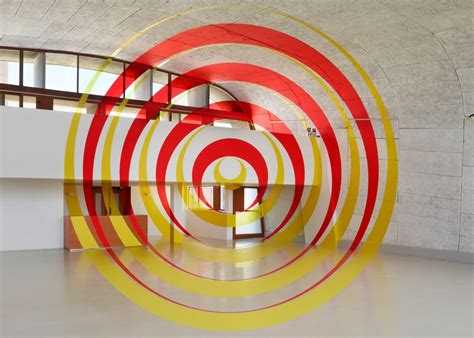 Felice Varini Creates Optical Illusion At Le Corbusiers Unité Dhabitation