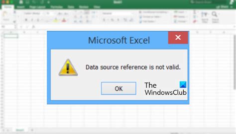 Data Source Reference Is Not Valid In Excel Fix