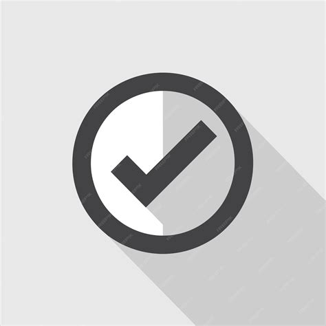 Black Check Mark Inside A Circle On A White Background Premium Ai Generated Vector