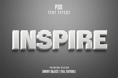 Premium Psd Inspire Editable Luxury 3d Text Effect Template