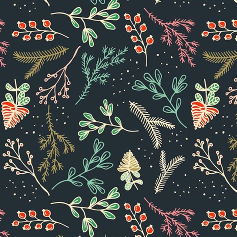 Premium Vector Hand Drawn Christmas Pattern Design