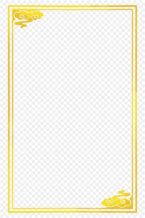 중국 전통 패턴 청동 상서로운 구름 일러스트 테두리 틀 금박 중국식 금색 테두리 Png 일러스트 및 Psd 이미지 무료 다운로드 Pngtree
