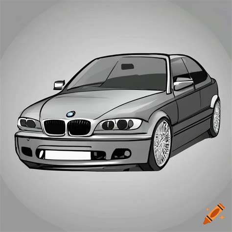 Sleek Vector Illustration Of A Bmw E46 On Craiyon