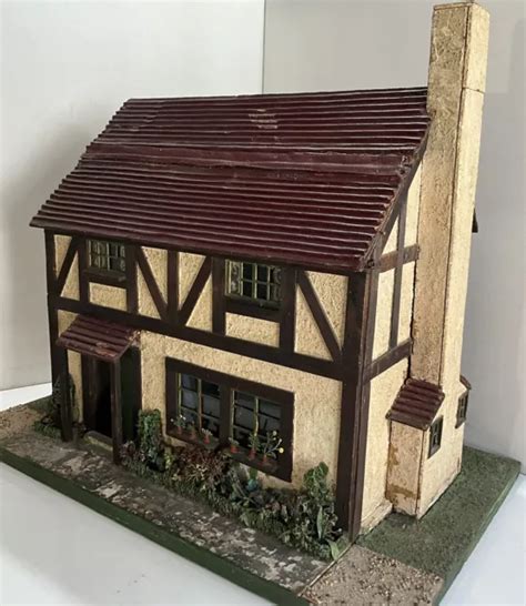 Delightful Handmade Vintage S Country Cottage Doll House All Original Picclick Uk