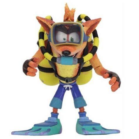 Buy Crash Bandicoot Warped Scuba Crash Deluxe Action Figure At