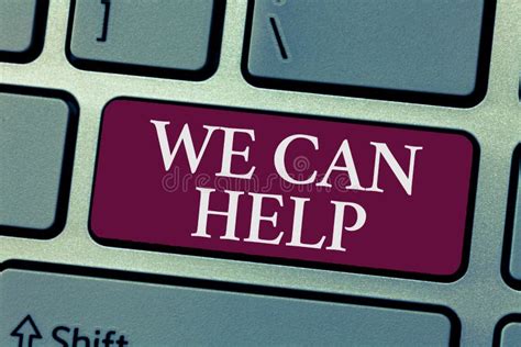 Handwriting Text Writing We Can Help Concept Meaning Let Us Support You Give Advice Assistance