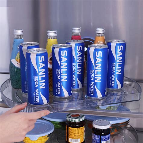 Yatmung Rectangular Lazy Susan For Refrigerator Fridge Organizers And Storage 360