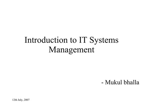 Itil Introduction Ppt It And Internet Support Internet